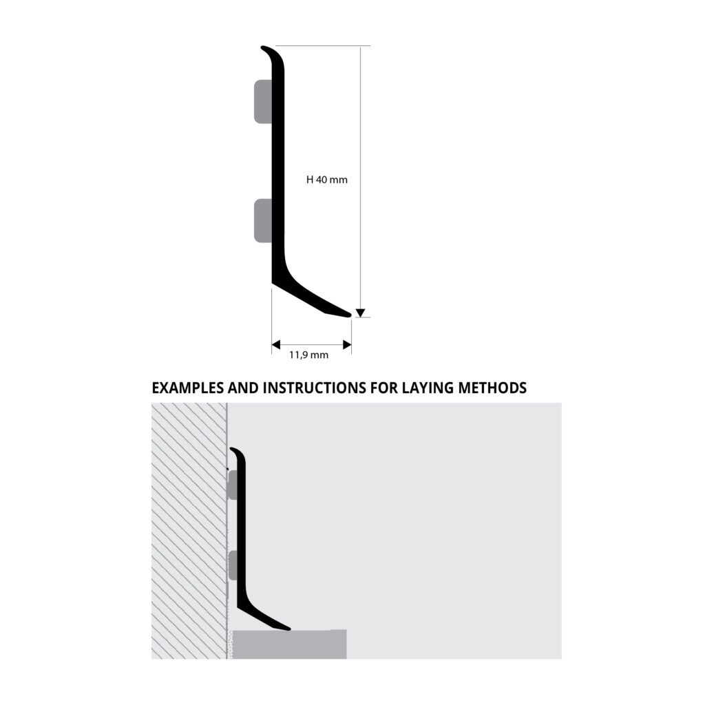 ANODIZED ALUMINUM - SKIRTING 40 - Epiphaniou Group