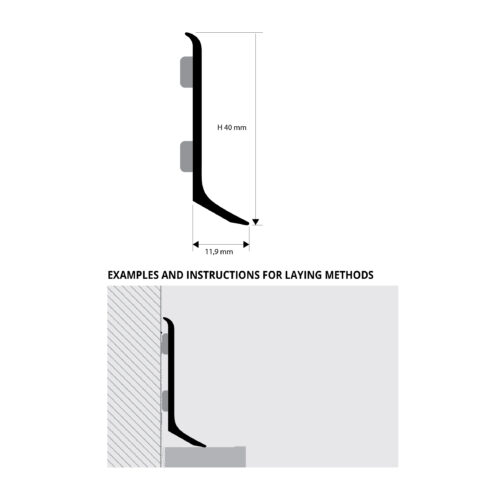 ANODIZED ALUMINUM - SKIRTING 40 - Epiphaniou Group